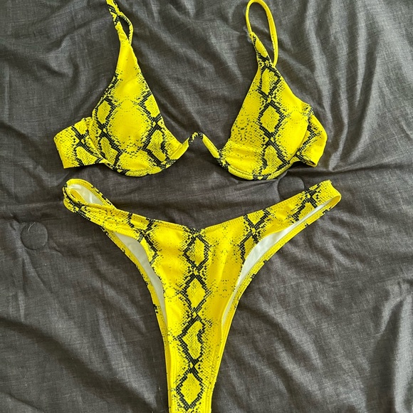 Swim Yellow Micro Bikini Poshmark Hot Sex Picture